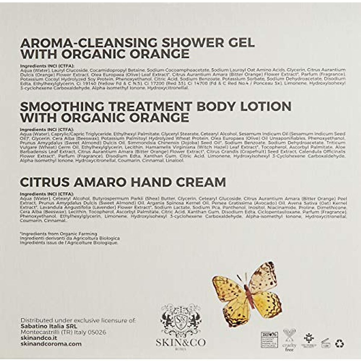 SKIN&CO Roma Citrus Amaro Wonderful Set