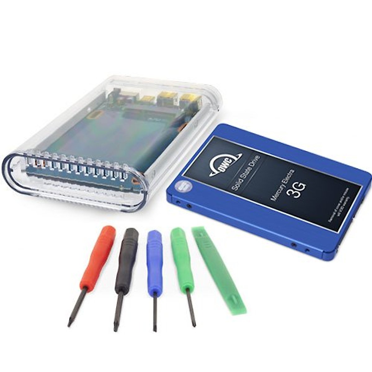 OWC SSD DIY Bundle, Mercury On-The-Go Pro FireWire 800 / USB 3.0 & 2.0, 2.5" 1.0TB Mercury Electra 3G SSD 5 Piece Toolkit