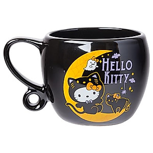 Silver Buffalo Sanrio Hello Kitty Halloween Loop Handle Ceramic Mug, 15.9 ounces
