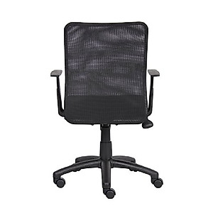Boss Office Products Budget Mesh Task Chair with Arms in Black