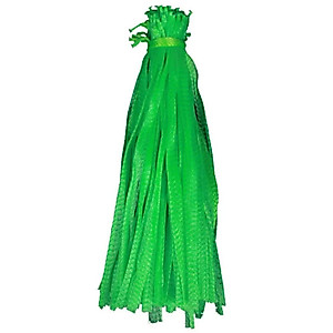 100Pcs 20" Green Reusable Nylon Mesh net Produce Grocery Toys Fruits Vegetables Seafood Storage Poly Storage Bags (20 Inches, Green)