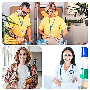 Abeyath 200 Pack Extra Thick ID Badge Holder Vertical Clear ID Card Holder with Waterproof Resealable Zip Name Tag Holder for Nurses, ​School and Office（ 2.25x2.5Inch）