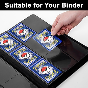 Black MTG Card Sleeves 200 Pack, Standard Card Sleeves Sturdy MTG Sleeves Matte Back Finish, Perfect Shuffling - Protect All Your Trading Cards Collectible Cards by Fabmaker, Never Tear