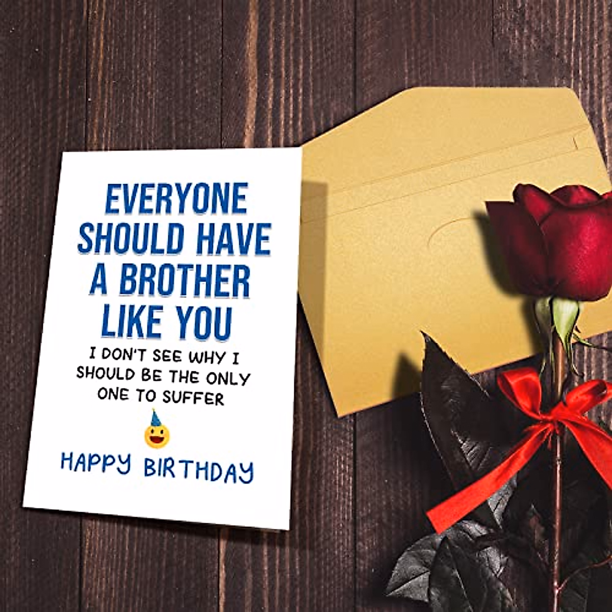 Nchigedy Funny Birthday Card for Brother, Happy Birthday Greeting Card, Humor Bro Bday Card, Everyone Should Have a Brother Like You