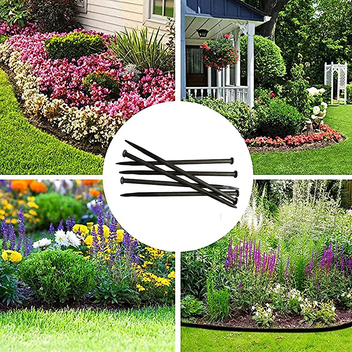 Metal Nails 50 Pcs 10-Inch Landscape Anchoring Spikes for Paver, Weed Barriers, Turf, House Construction, Carpentry Nail, Tent, Anchoring Spikes (10in 50pcs)