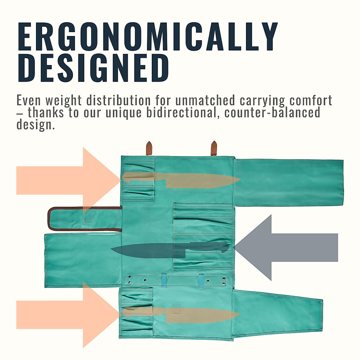 Professional Chef Knife Roll Bag - 12-Slot Waxed Canvas Knife Bag for Knives and Tools - Durable Water-Resistant Chef Roll - Essential Travel Knife Bags for Chefs and Culinary Enthusiasts