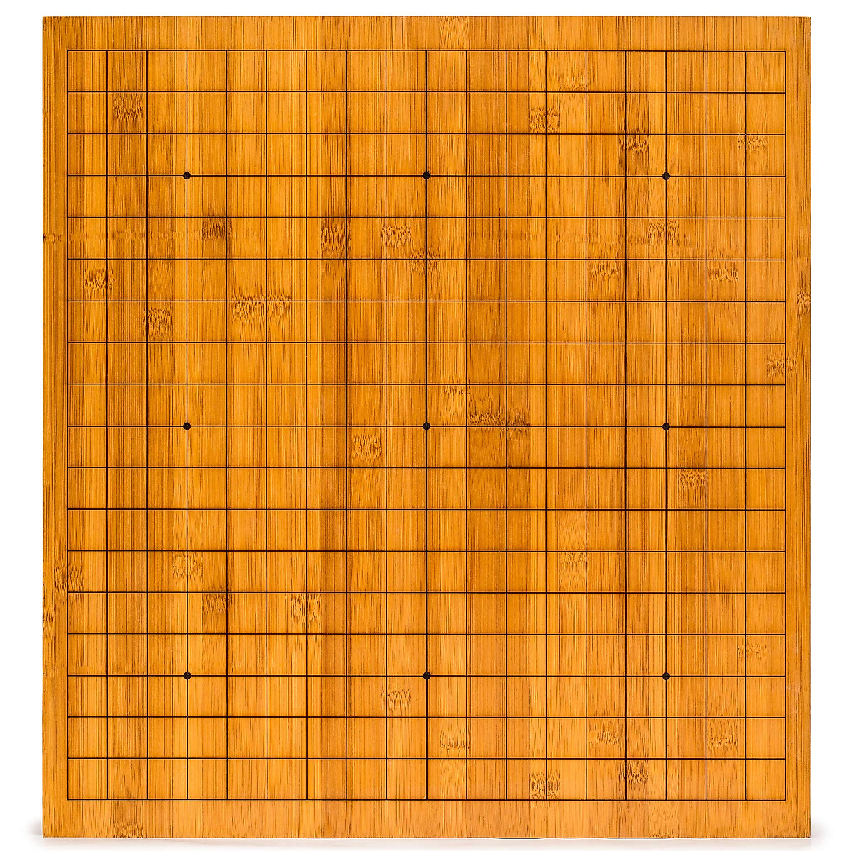 Yellow Mountain Imports Bamboo 0.8-Inch Etched Reversible Go Game Board (Goban) with 19x19 / 13x13 Playing Fields for Standard Gameplay and Quick Games