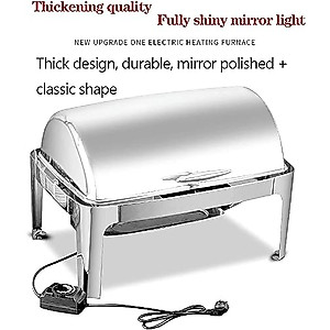 Chafing Dishes Chafing Dish Buffet Set, Food Warmers Server Warming Tray Round Rectangular Chafers, Stainless Steel Square Chafer, Round Food Warmer Chafing For Catering Warmer Chafer Set, Energy Effi