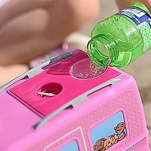 Barbie Dream Camper Bubble Machine | Vehicle Toy with Lights and Sounds for Kids | Bubble Solution Included - Sunny Days Entertainment