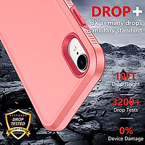 SPIDERCASE for iPhone XR Case, [10 FT Military Grade Drop Protection] [Non-Slip] [2 pcs Tempered Glass Screen Protector] Shockproof Airbag Cushion Protective Case for iPhone XR (Cherry Juice Pink)