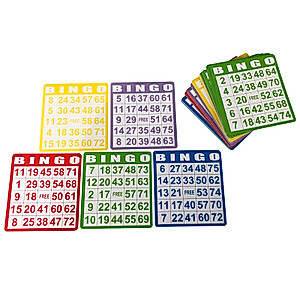 Yuanhe 50 Bingo Game Cards - Bingo Set Kids Party Paper Card Games School Classroom Family Gathering Activity Casino Trip