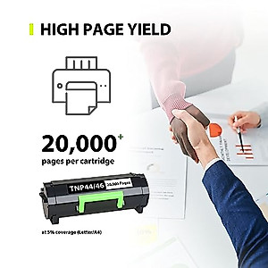 Jmomy TNP44 TNP46 Toner Cartridge Replacement for Konica Minolta TNP 44 TNP-44 TNP 46 TNP-46 A6VK01F A6VK01W Work with for bizhub 4050 4750(20,000 Pages, 1 Pack)