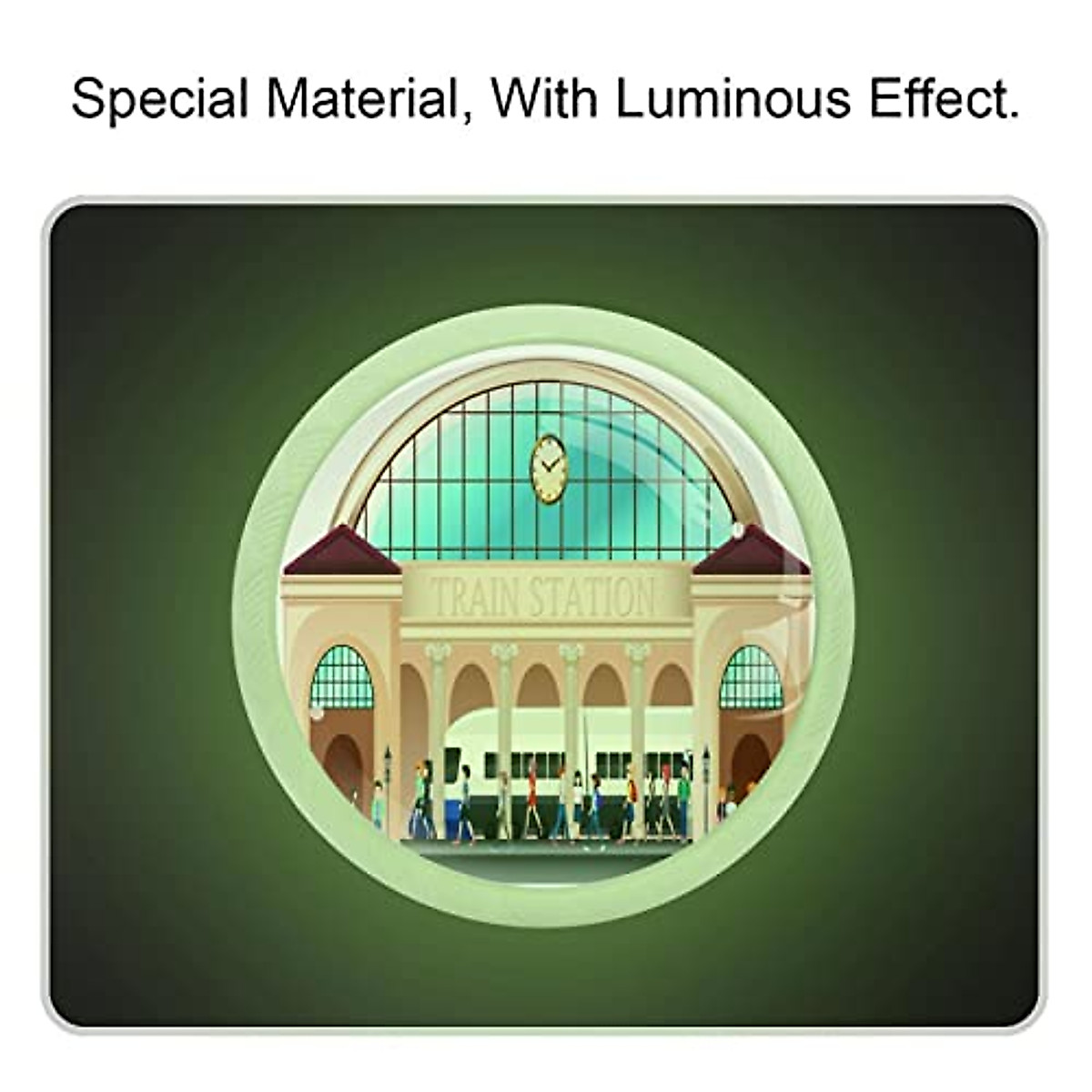 Train STATTON Knobs Round Drawer Handle Whole Body Luminescence, Fluorescence Glass + ABS for DIY Project Kitchen Living Room Furniture Decoration (4 Pack)