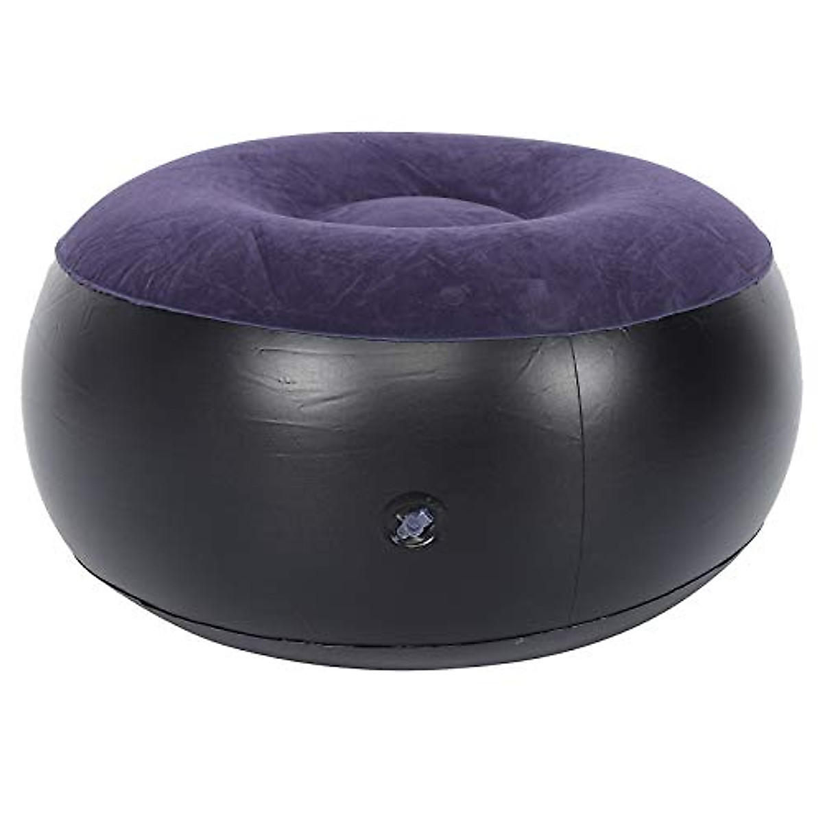 Indoor Outdoor Inflatable Stool, Footstool Leg Rest Pillow Car Flocking Couch Round Air Ottoman Cushion Fast Inflating Chair Travel Accessories for Kids Toddlers Adults Home Patio Garden Camping Yoga