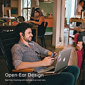 Open Ear Headphones, Bluetooth Headphones with Mp3 Player Included 8 GB Memory, Earbuds with Bluetooth Wireless Headphones, Cordless Sports Earbuds Sweatproof for Working Running Driving