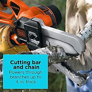 BLACK+DECKER 20V MAX* Cordless Chainsaw, Alligator Lopper (LLP120)