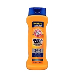 Arm & Hammer Ultra Max 3-in-1 Shampoo Conditioner Body Wash,Cool Water 12 oz.