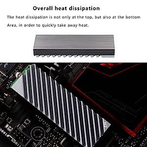 XMSJSIY M.2 2280 Heatsink Cooler,SSD Double-Sided Heat Sink with Thermal Silicone Pad for PCIE M.2 SSD or SATA M.2 SSD PC Double Sided