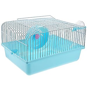 Balacoo Hamster Habitat Cage Small Animals Hideaway Hamster Exercise Wheel with Food Box Water Feeder Small Animal Cage Portable Pet Carrier for Outdoor Travel