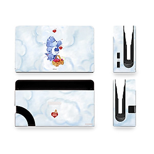 Head Case Designs Officially Licensed Care Bears Grumpy Classic Vinyl Sticker Gaming Skin Decal Cover Compatible With Nintendo Switch OLED Bundle