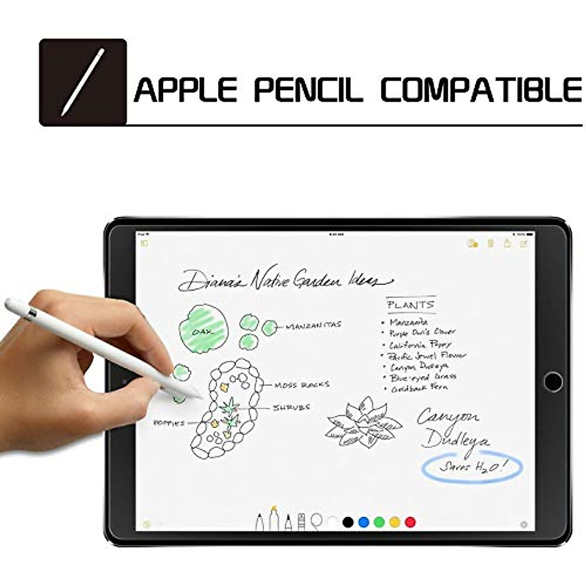 SPARIN Screen Protector Compatible with iPad 6th Generation 9.7 Inch/ iPad 5th Generation, Tempered Glass Compatible with iPad Air 2/ iPad Pro 9.7