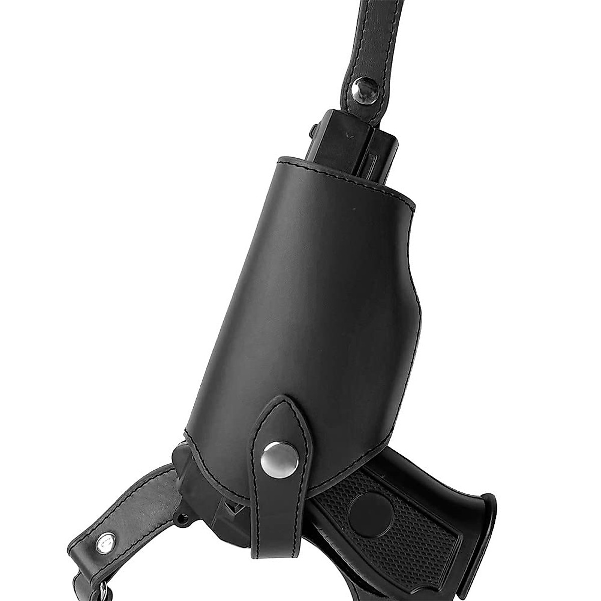 Shoulder Holster, Vertical Shoulder Holster with Magazine Holder PU Leather Adjustable Concealed Carry Shoulder Holster for Right Hand Black