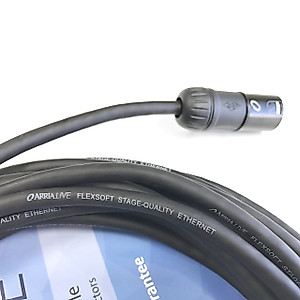 Arria.Live 50' FlexSoft Stage-Quality Ethernet Cable with Smart Convertible EtherCon Style Connectors