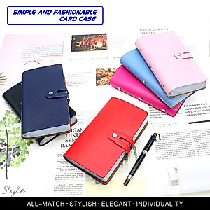 Padike RFID Credit Card Holder Business Card Organizer Business Card Holder , with 96 Card Slots Credit Card Protector for Managing Your Different Cards to Prevent Loss or Damage (Black)