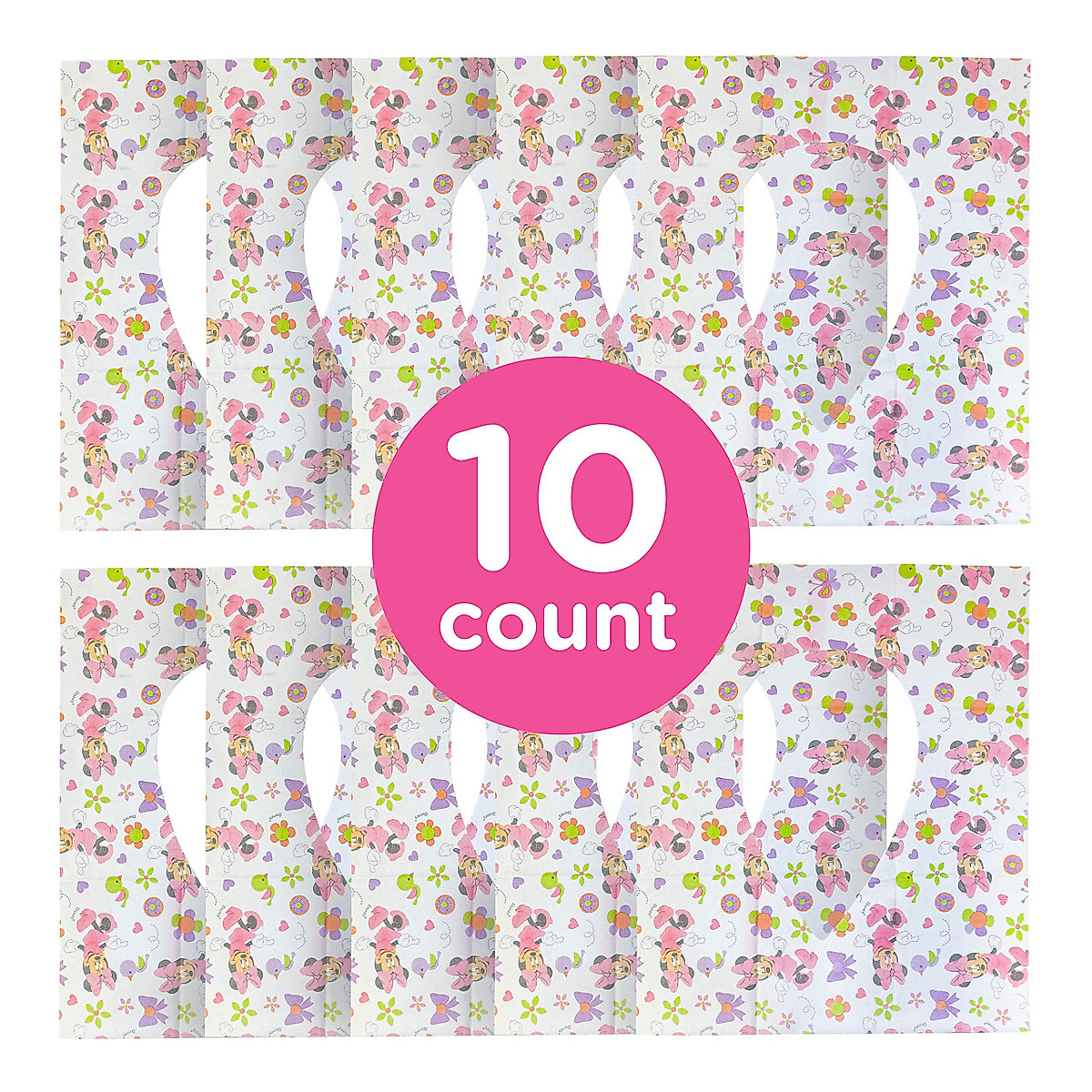 Neat Solutions Disney Minnie Mouse Potty Topper Disposable Toilet Seat Covers, 10-Count, 10 Count