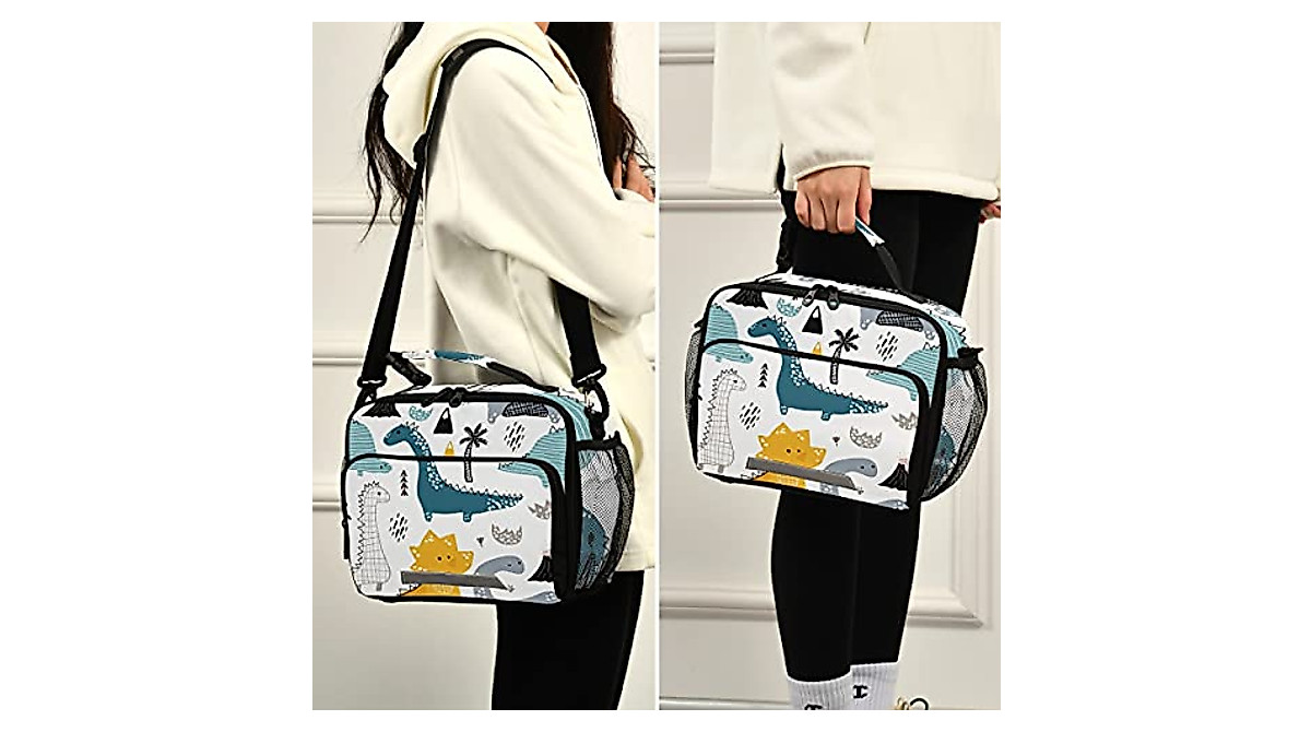 ALAZA OREZI Dino Lunch Box for Kids - Insulated & Leakproof