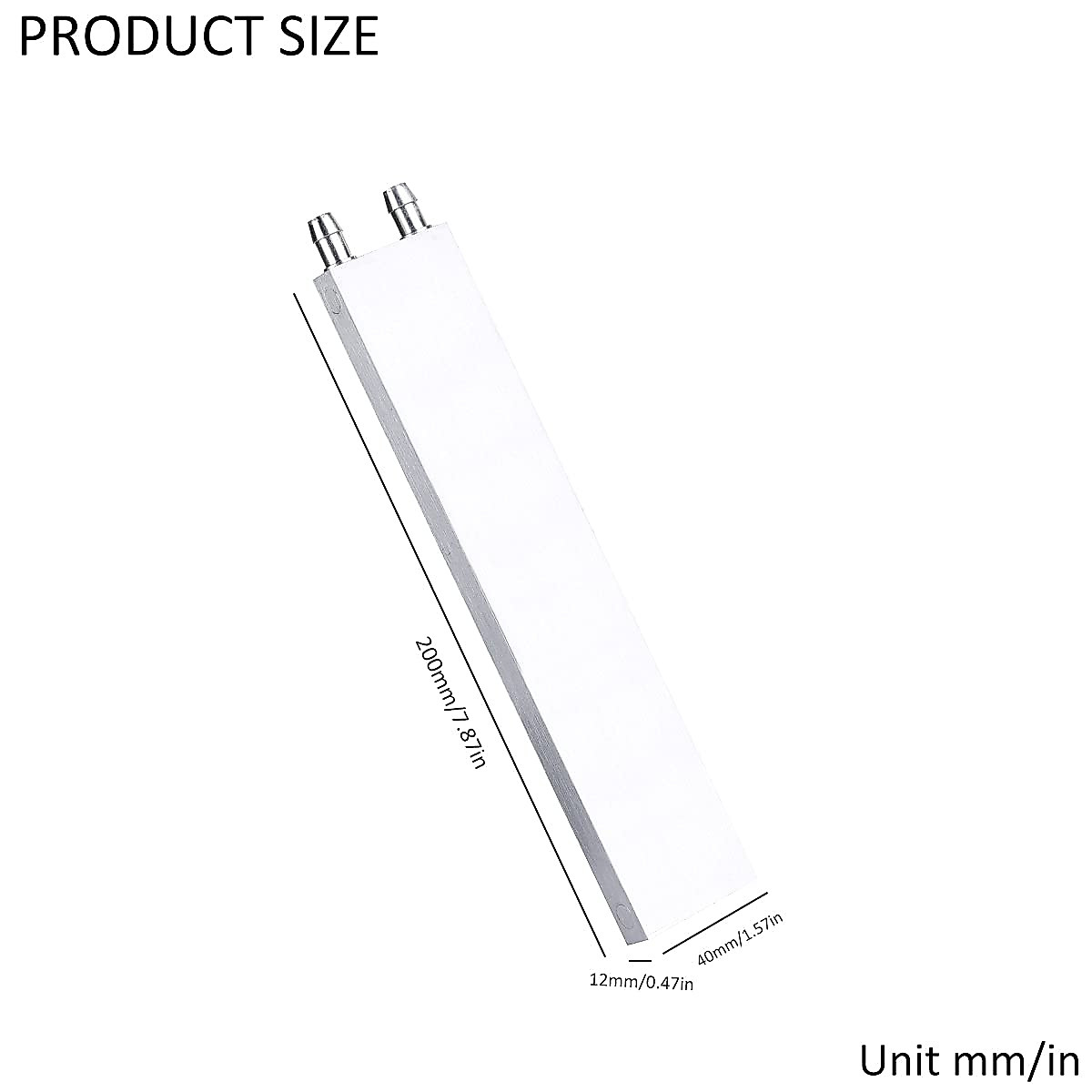 Clyxgs Aluminum Water Cooling Block,Liquid Cold Water Plate Heat Sink Water-Cooled Exchanger Head semiconductor Refrigeration Sheet CPU Graphics Radiator Heatsink Endothermic Head(40 x 200 x 12mm)2pcs