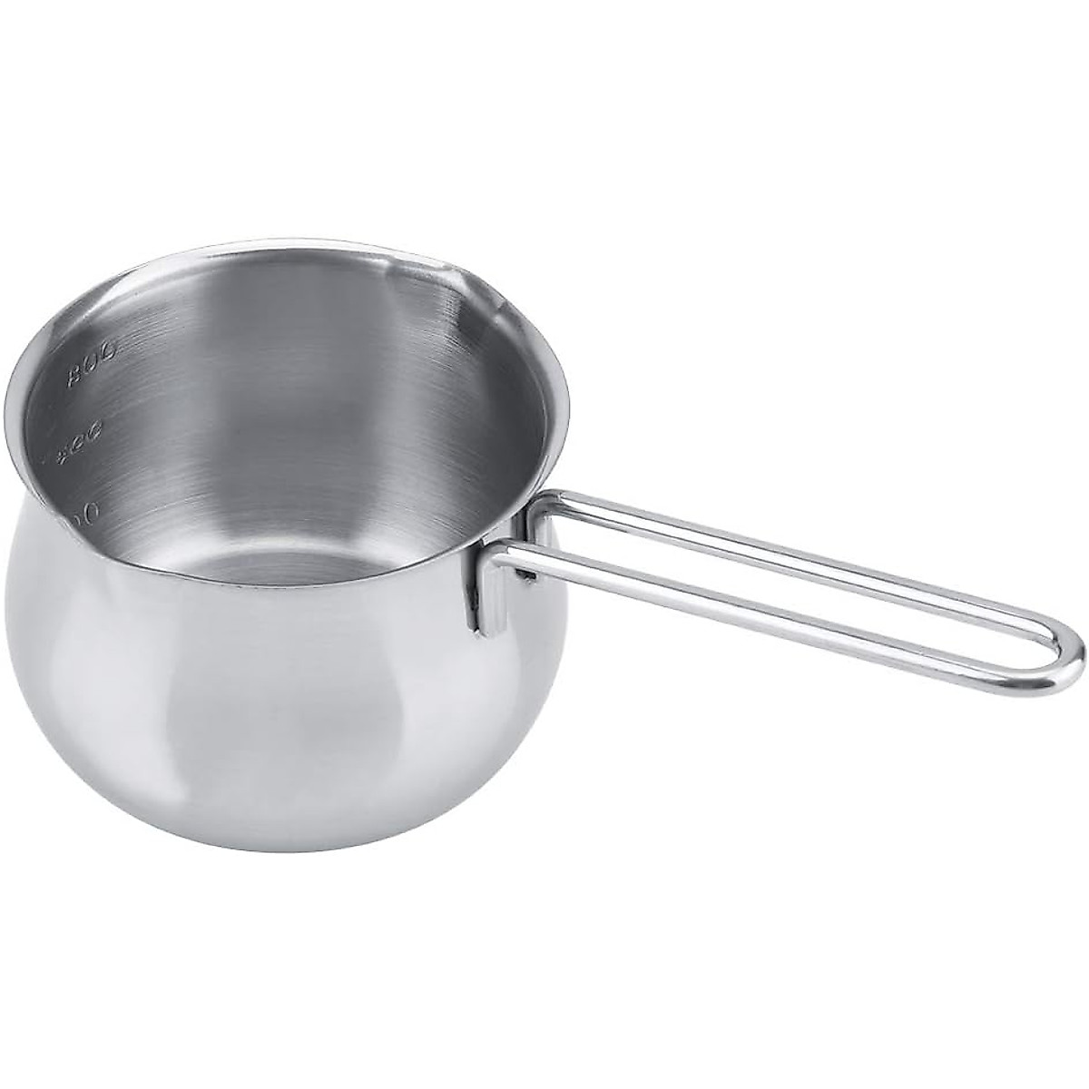 Haofy Stainless Steel Milk Pot, Butter Cheese Chocolate Melting Pot, Coffee Warming Pot with Dual Pour Spout, Small Saucepan, Kitchen Cooking Baking Pot for Melting Chocolate Butter