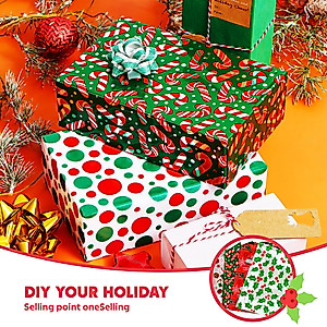 JOYIN 150 Sheets Tissue Paper Assortement Classic Christmas Design, present Wrap Paper, Accessory for Gift Boxes, Gift Wrapping Bags and Wine Bottles