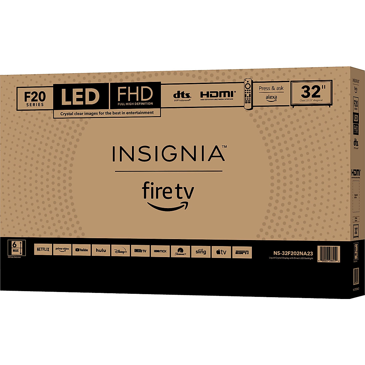 INSIGNIA 24-inch Class F20 Series Smart Full HD 1080p Fire TV (NS-24F202NA23, 2022 Model)