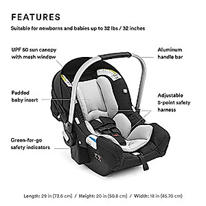Stokke PIPA by Nuna Car Seat, Black - Ergonomic Design - Effortless Installation - Adjustable Safety Harness & Side Impact Protection - for Babies Up to 32 lbs./32 in. - Base Included
