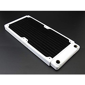 XSPC TX240 Ultra Thin Radiator, 120mm x 2, Dual Fan, White