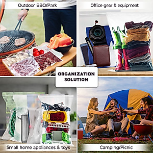 [ 50 BAGS ] Jumbo Size 5 Gallon Storage Bags, Extra Large Clear Freezer or Food Storage Bags, Great for Travel, Moving, Seasonal, Picnic & Home Organization, Size 18"x 20", 2 Mill Thick & Durable