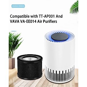 2-Pack TT-AP001 Filter Replacement for TT-AP001, VAVA VA-EE014 Air Purifiers, H13 True HEPA Filter, Replace TT-AP001SPF