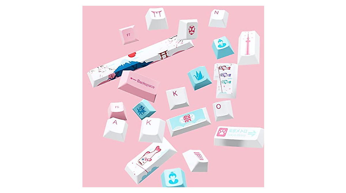 Akko World Tour Tokyo R2 PBT Cherry Profile Keycaps