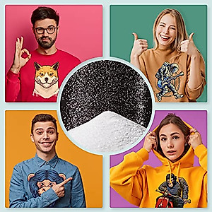 KASYU DTF Powder Film Kit with Sensor Recognition Stickers for DTF&Sublimation Printers,1.1 lbs White Digital Hot Melt Adhesive&10Pcs Direct to Film, Pretreated Iron-on Transfer Paper for All Fabrics