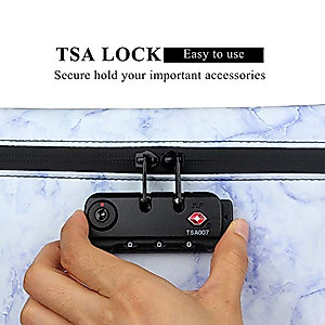 YEEFINE Smell Proof Bag with Combination Lock,Odor Proof Travel Bag PU leather for Cosmetic,Grinder,Herbs,Spices and travel stash storage (Black)