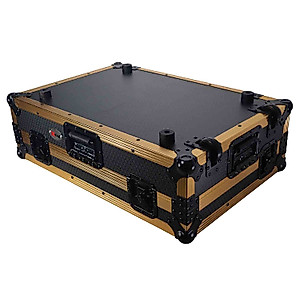 ProX ATA Flight Style Road Case for RANE ONE DJ Controller with Laptop Shelf and Wheels - High-Density Protective Foam for Interior Support - Finish on Laminated 3/8" Plywood - XS-RANE ONE WLT FGLD