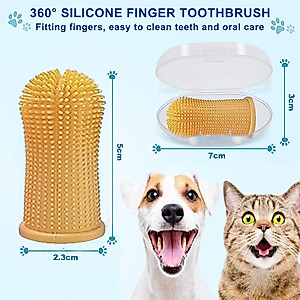 Generic Dog Tooth Brush, Dog Tooth Brushing Kit, Cat Toothbrush, Pet Brushing Kit,Dog Teeth Cleaner Keep Your Pet's Smile Bright with Our Premium Dental Care Tool Dog Finger Tootthbrush Silicon