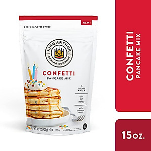 King Arthur Confetti Pancake Mix Just Add Water, Sourced Non-GMO, Certified Kosher, 15 Oz (Pack of 1)