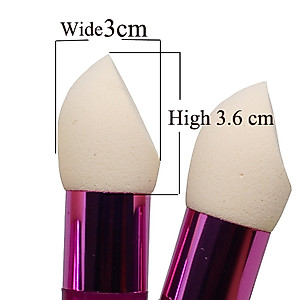 Scala Foundation Makeup Sponge Eco Blender Beauty Cosmetics Egg Puff Make Up Sponge Brush (3pcs Green+Rose+Brown)