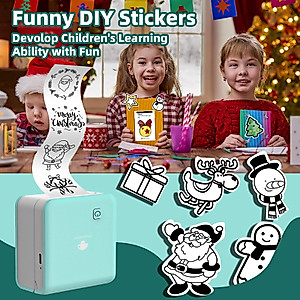 Phomemo M02Pro 300DPI Mini Pocket Printer - Bluetooth Thermal Printer, 15/25/50mm Label Maker, Compatible with iOS & Android, Wireless Photo Printer for Phone,Journal, Fun Gift, Work List -Green