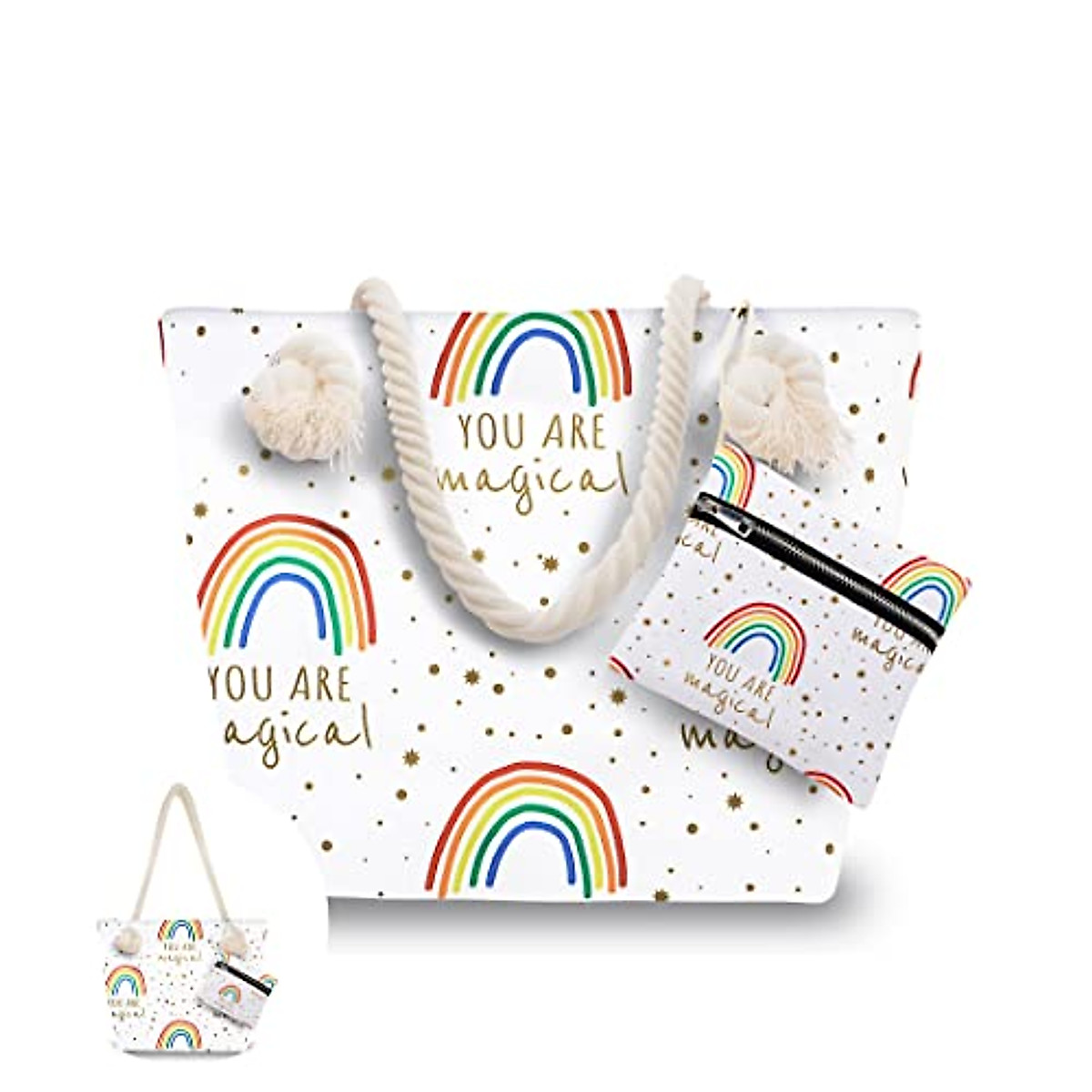 Rave Envy Rainbow Tote Bag, Beach Tote Bag - You are Magical