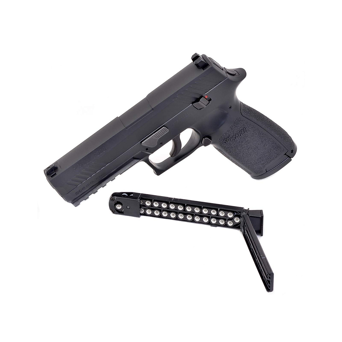 SIG SAUER P320 CO2 Semi-Auto Chambered in .177 Caliber, 12 Gram, 30 Round Blowback Next-Generation Pellet Gun Air Pistol, Black