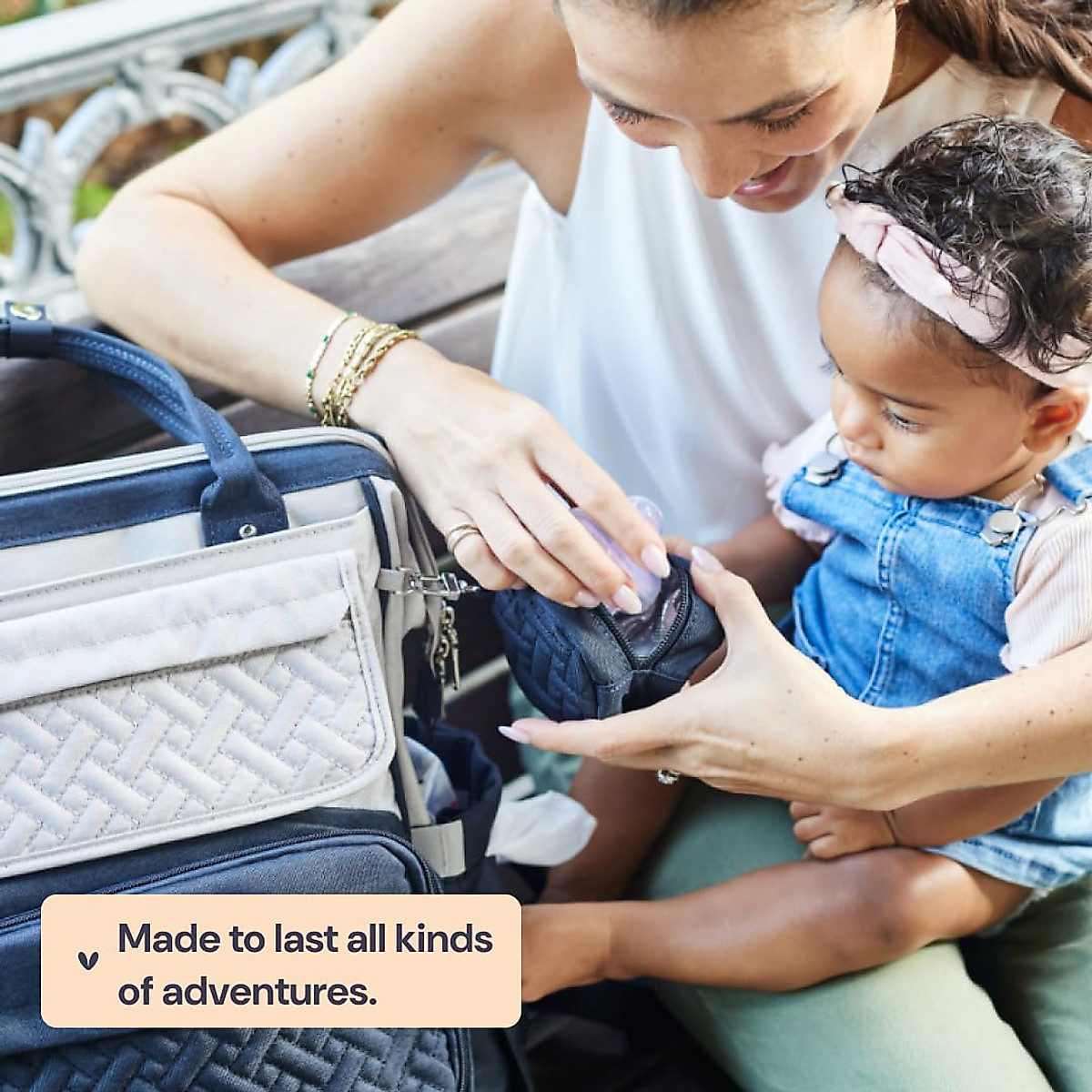 BabbleRoo Diaper Bag Backpack, Multifunction Large Bags with Changing Pad & Stroller Straps & Pacifier Case, Unisex Stylish Travel Back Pack Nappy Changing Bag for Moms Dads (gray)