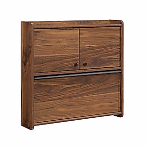 Sauder Harvey Park Wall Desk, Grand Walnut Finish